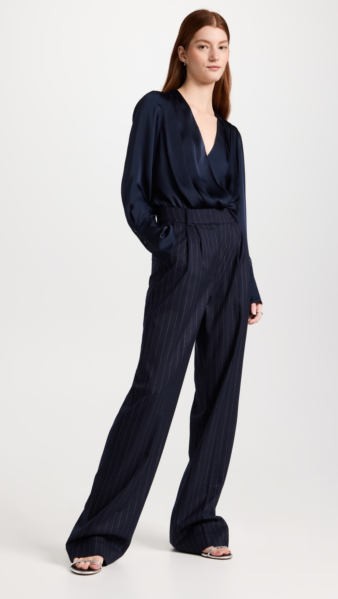FAVORITE DAUGHTER Favorite Daughter The Favorite Pants - Pinstriped Wide Leg